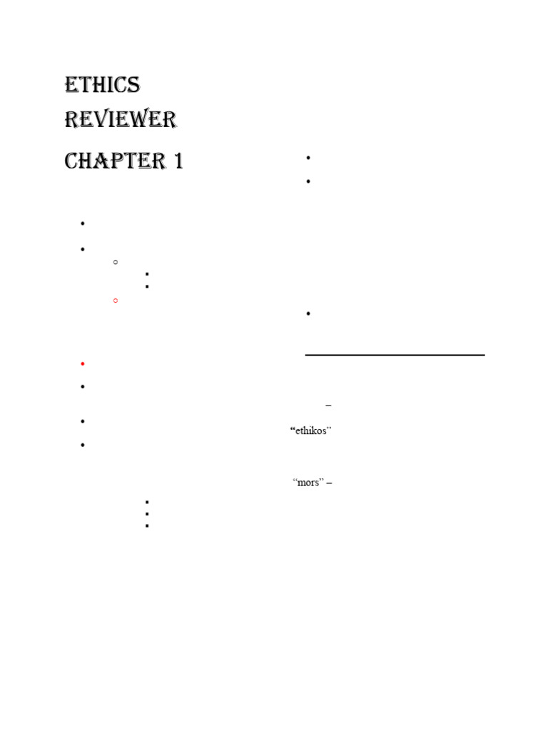 ethics reviewer toms | PDF | Morality | Virtue