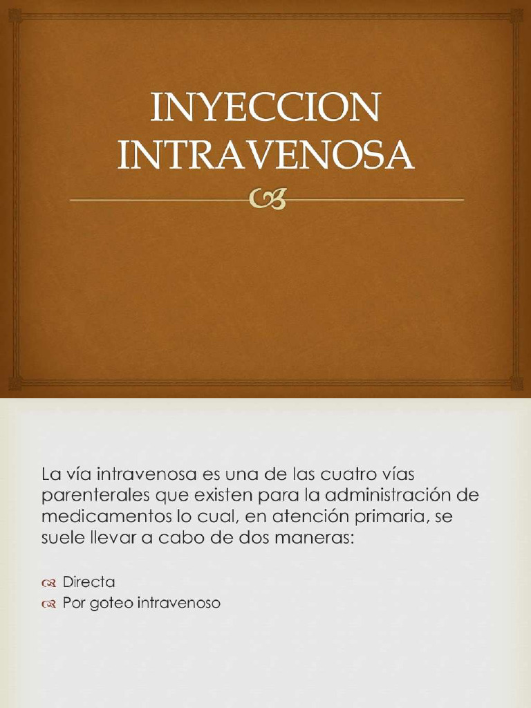 Inyeccion Via Intravenosa | PDF