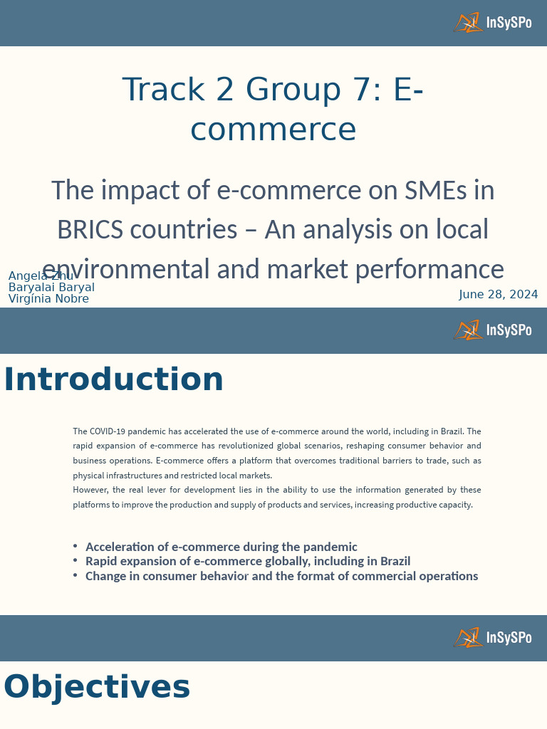 Track 2 Group 7 Presentation - E-Commerce | PDF | E Commerce | Market ...