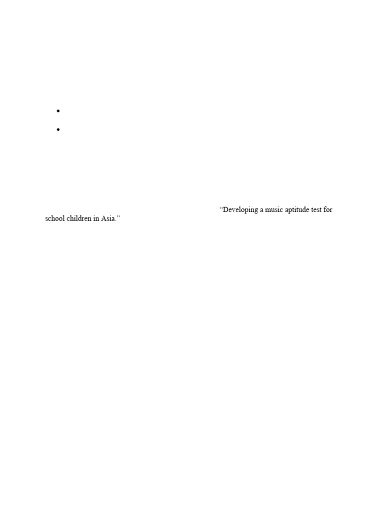 Citing Music Aptitude Test Research | PDF