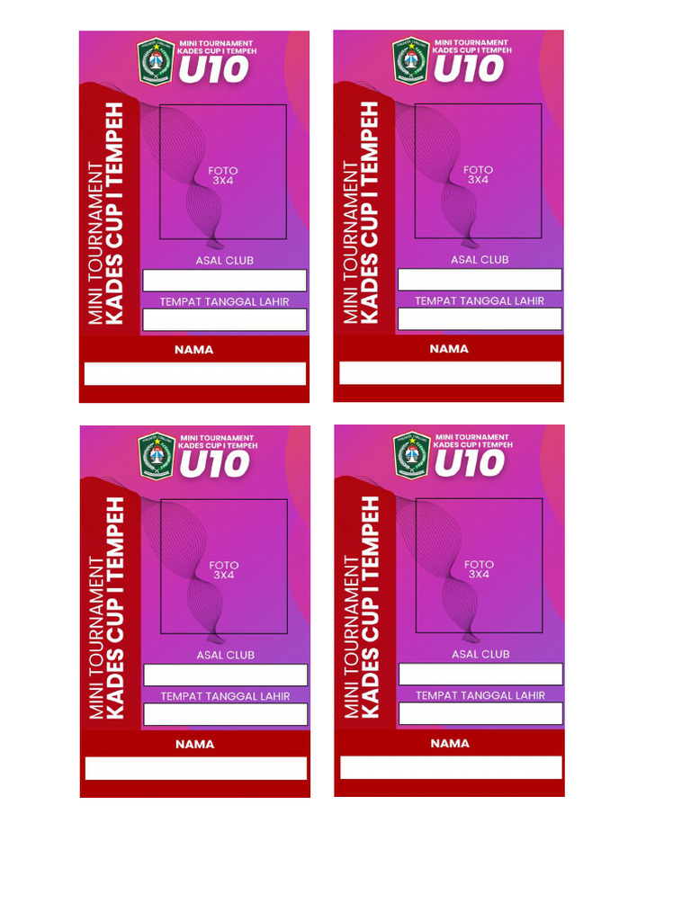 Id Card 10 Kades Cup i | PDF
