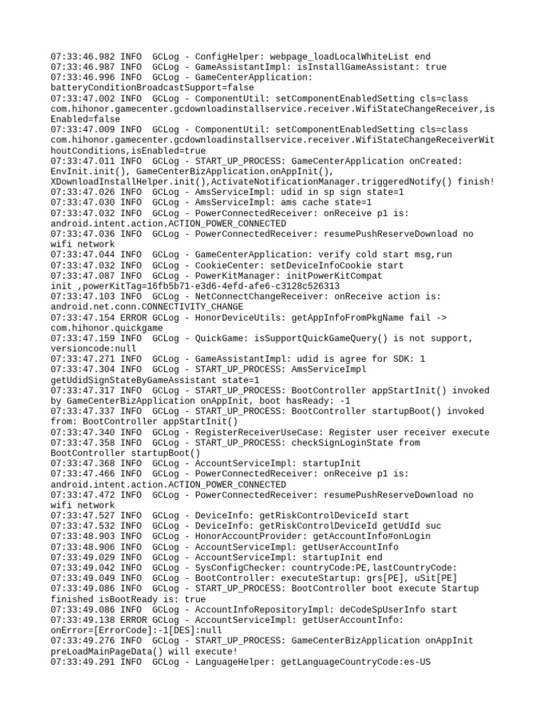 GameCenter App Startup Log Analysis | PDF | Network Protocols | Computer Engineering