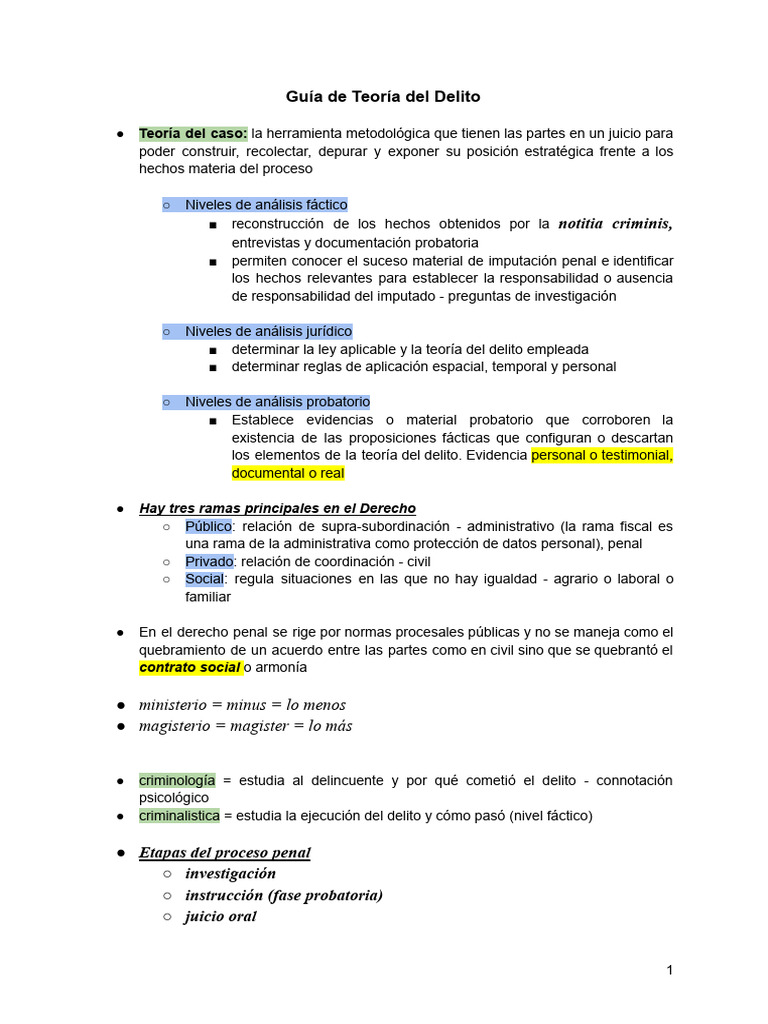 Guía de Teoría Del Delito | PDF | Causalidad (Ley) | Derecho penal