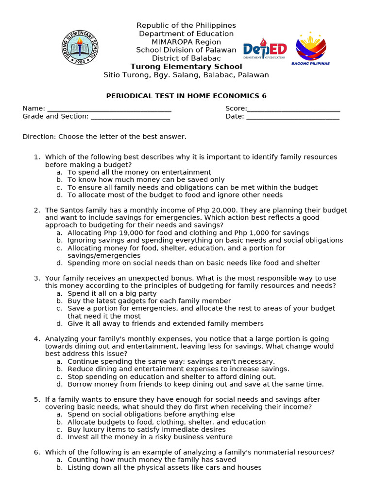 G6 Epp - Tle He - Q3 Periodical | PDF | Marketing | Food Preservation