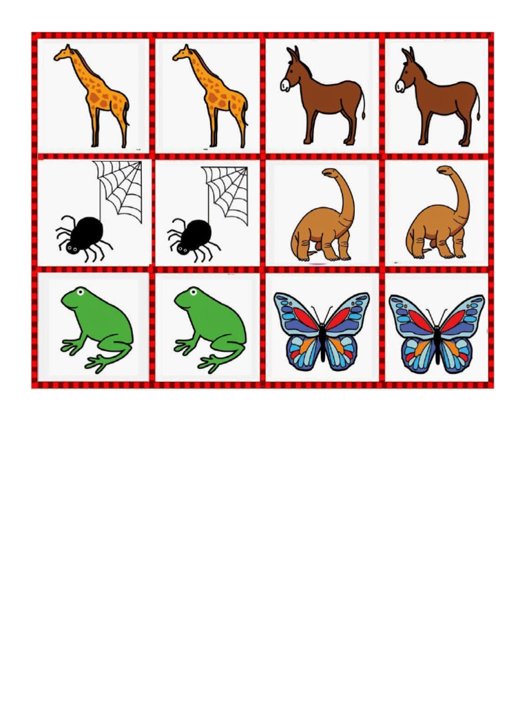 Memorama Animales | PDF