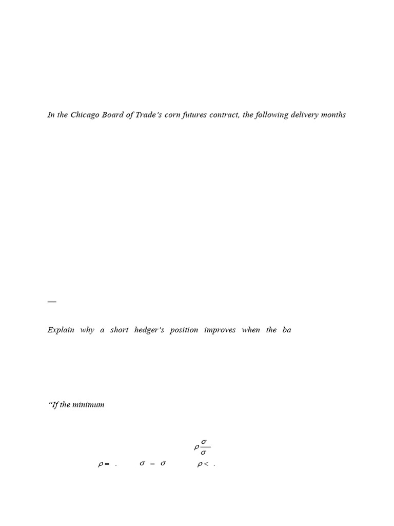 Suggested Answers - Chapter 3 Tutorial Questions | PDF | Hedge (Finance ...