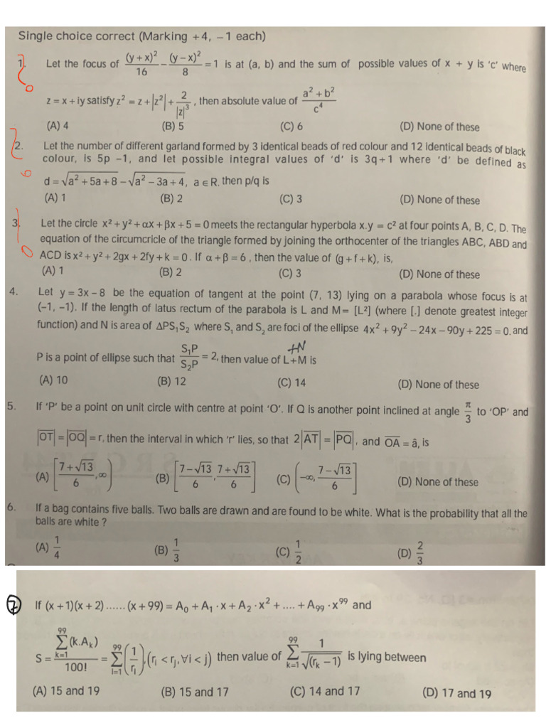 Practice Sheet 1 | PDF