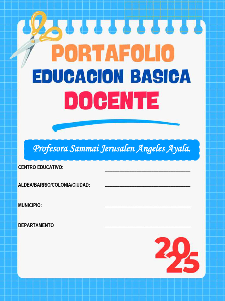 Portafolio Docente I y Ii Ciclo de Educacion Basica 2025 | PDF | Enseñando | Evaluación