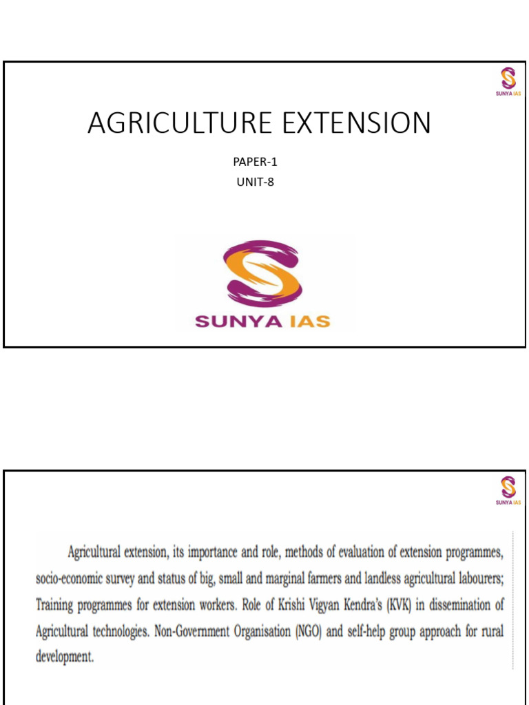 Agricultural Extension Insights | PDF | Agriculture | Natural Environment