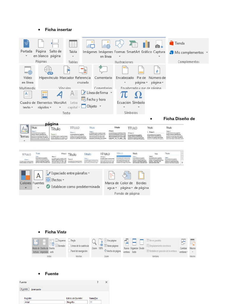 Ficha Insertar | PDF