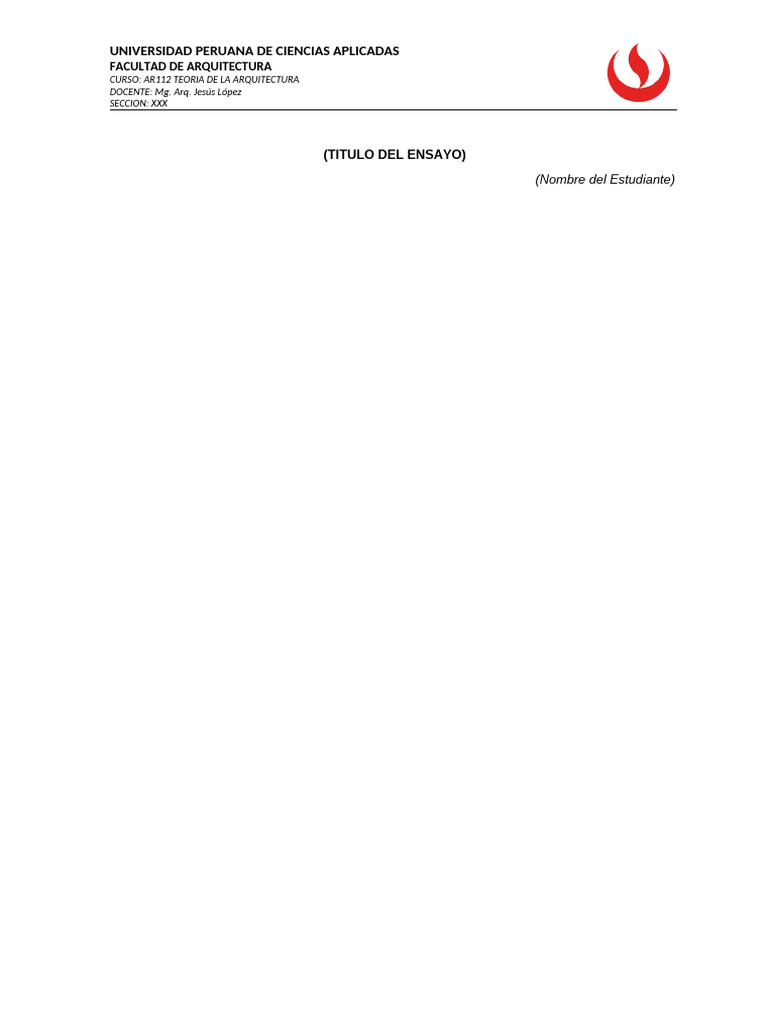 AR112 Formato Ensayo | PDF