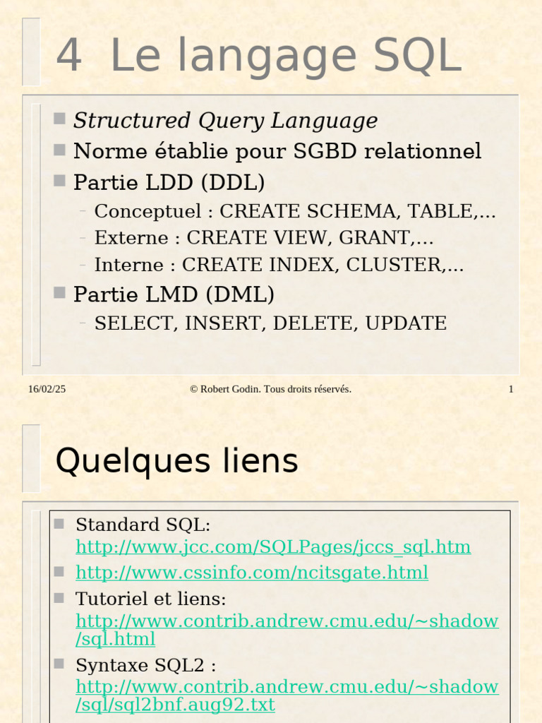 Chap4 | PDF | SQL | Bases de données