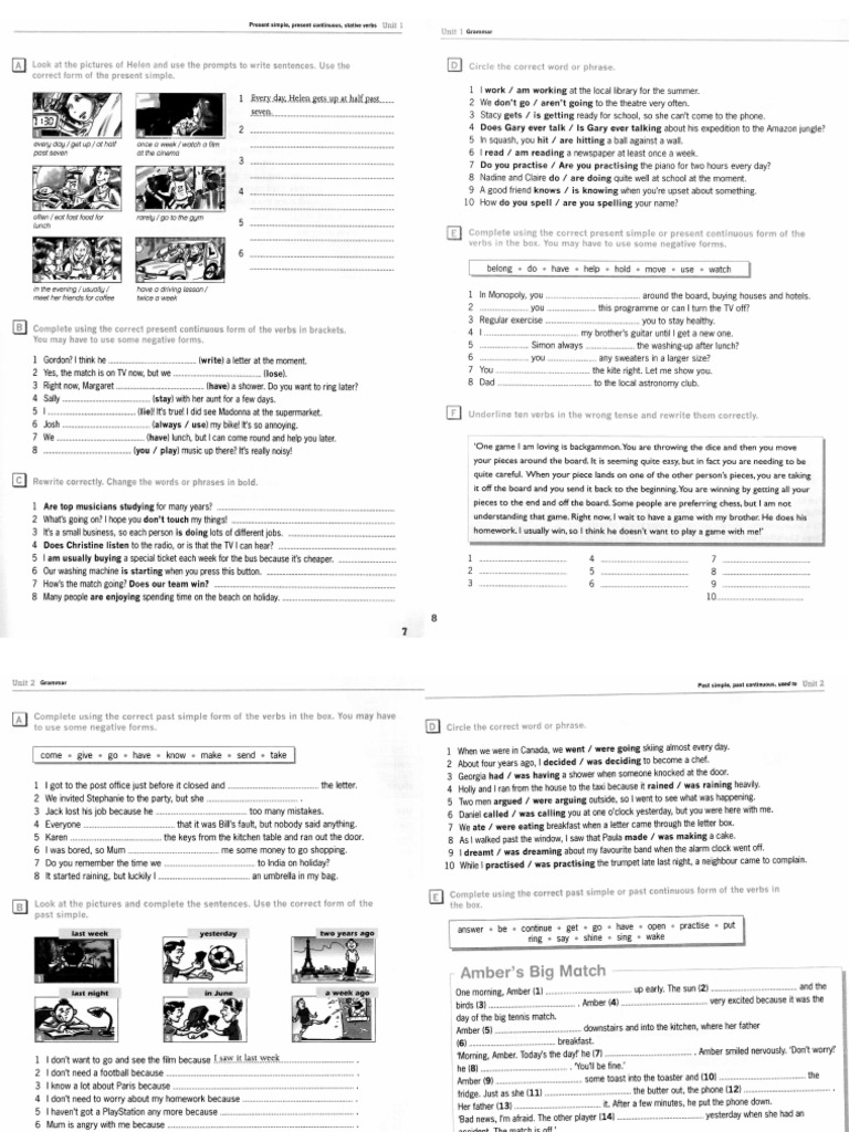 Destination-B1-Grammar-and-Vocabulary Unit 1,2,3 | PDF