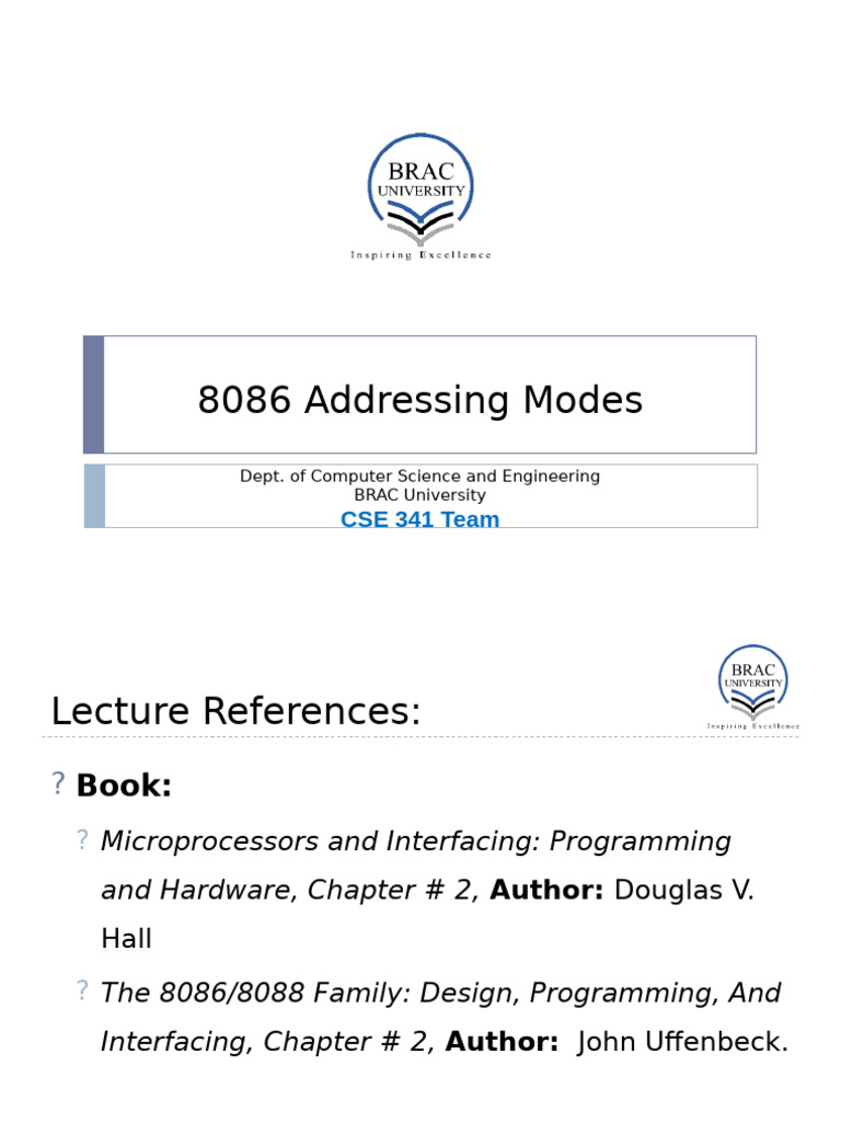 Lecture-4 (8086 Memory Address Space Partition - Addressing Modes and ...