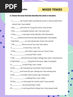 15 Mixed Tense Exercises With Key | PDF | Language Arts & Discipline | Foreign Language Studies