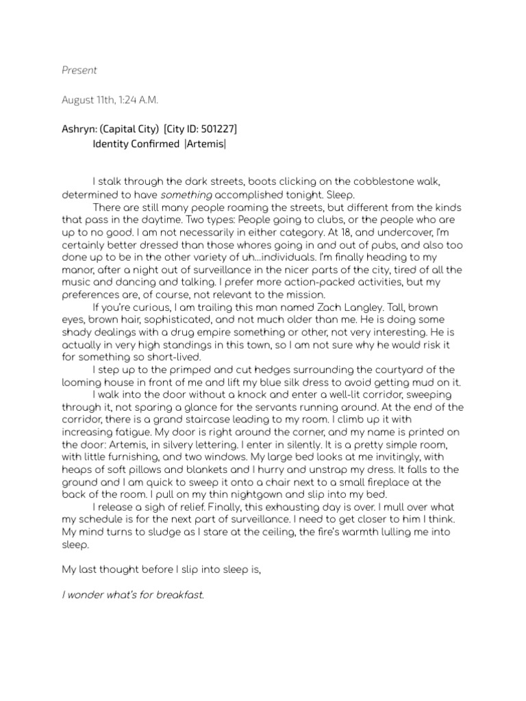 Narrative Writing - (Nightmares) | PDF