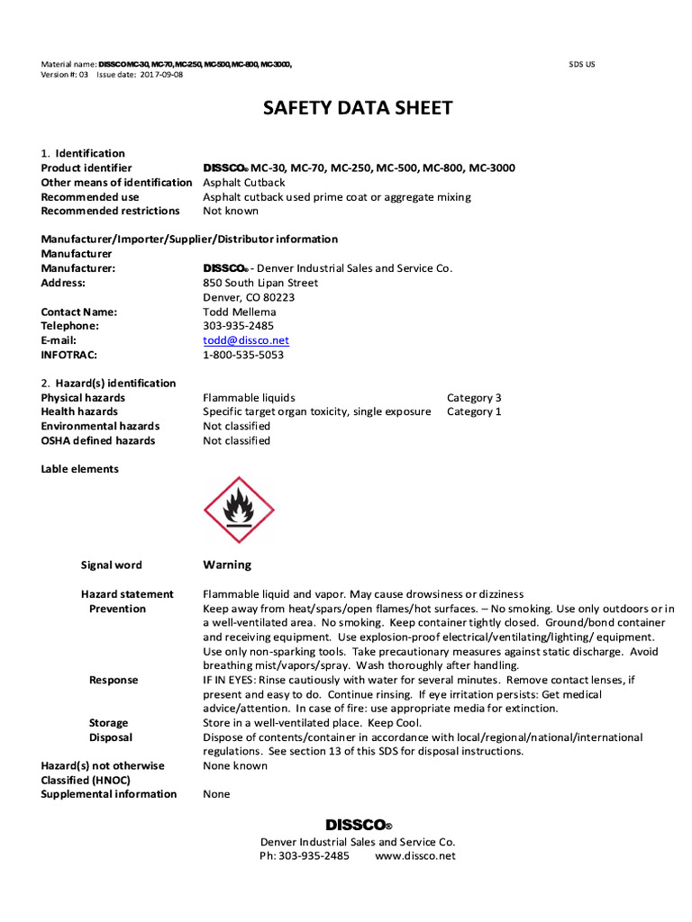 SDS-MC-Asphalts | PDF