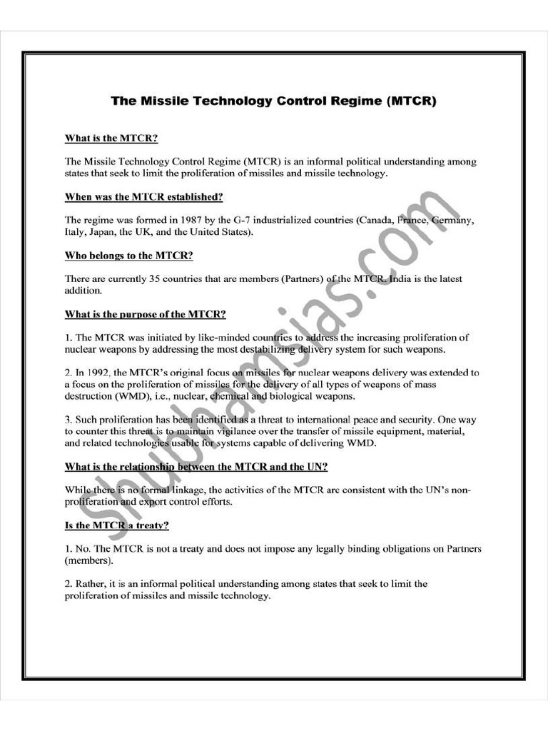 Concept No. 31 MTCR | PDF
