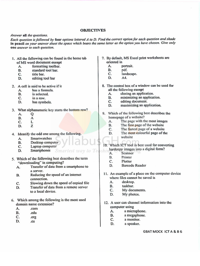 2025 FEB MOCK - Computing 1 | PDF
