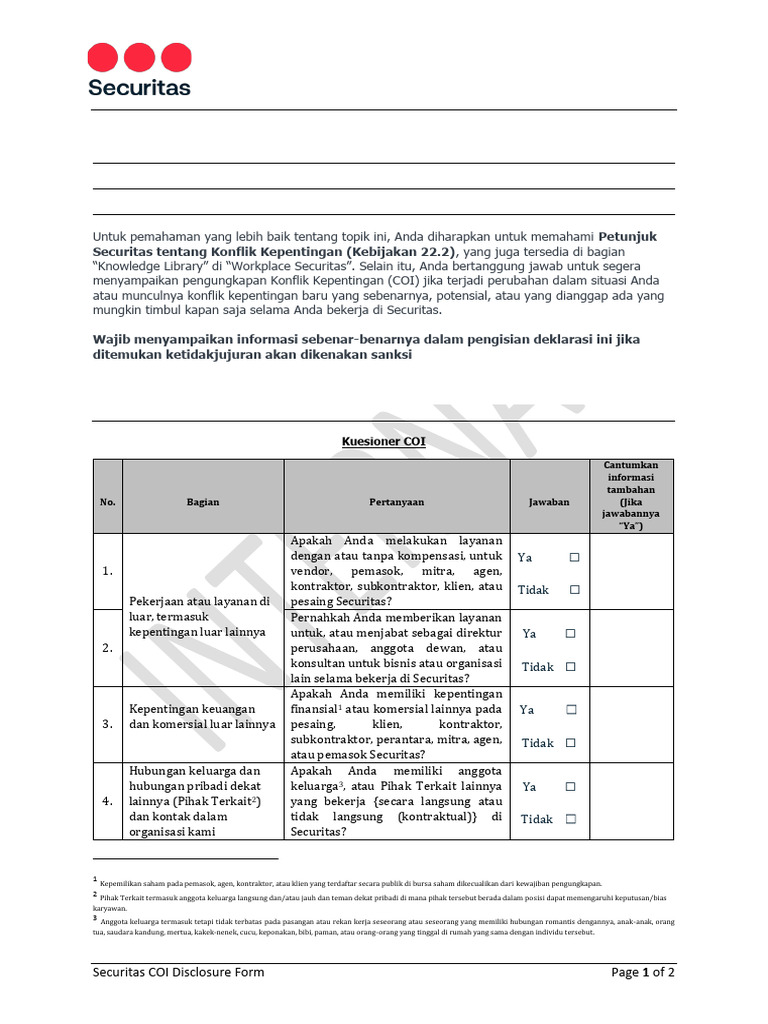 New COI Form 2024 ID Version | PDF