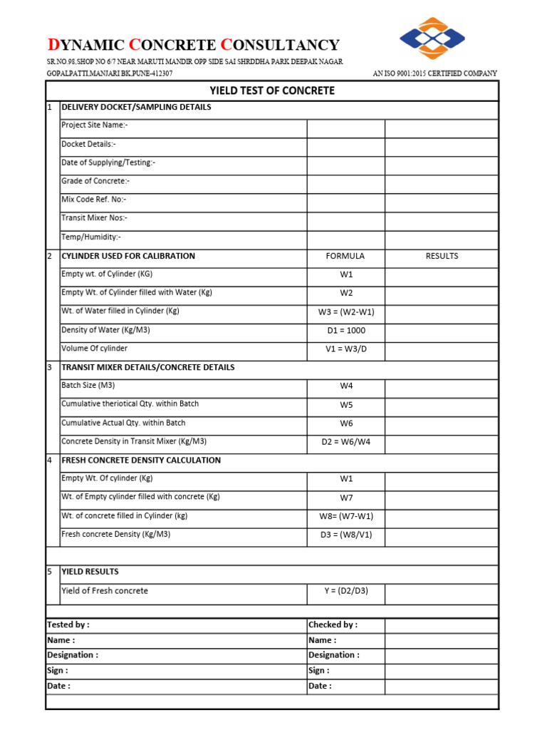 Yeild Test | PDF