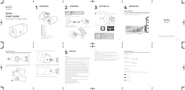 Eufy 4G Starlight Camera Setup Guide | PDF | Radio | Electromagnetic ...
