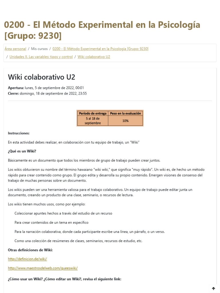 0200_9230_ Wiki colaborativo U2 | PDF | Wiki