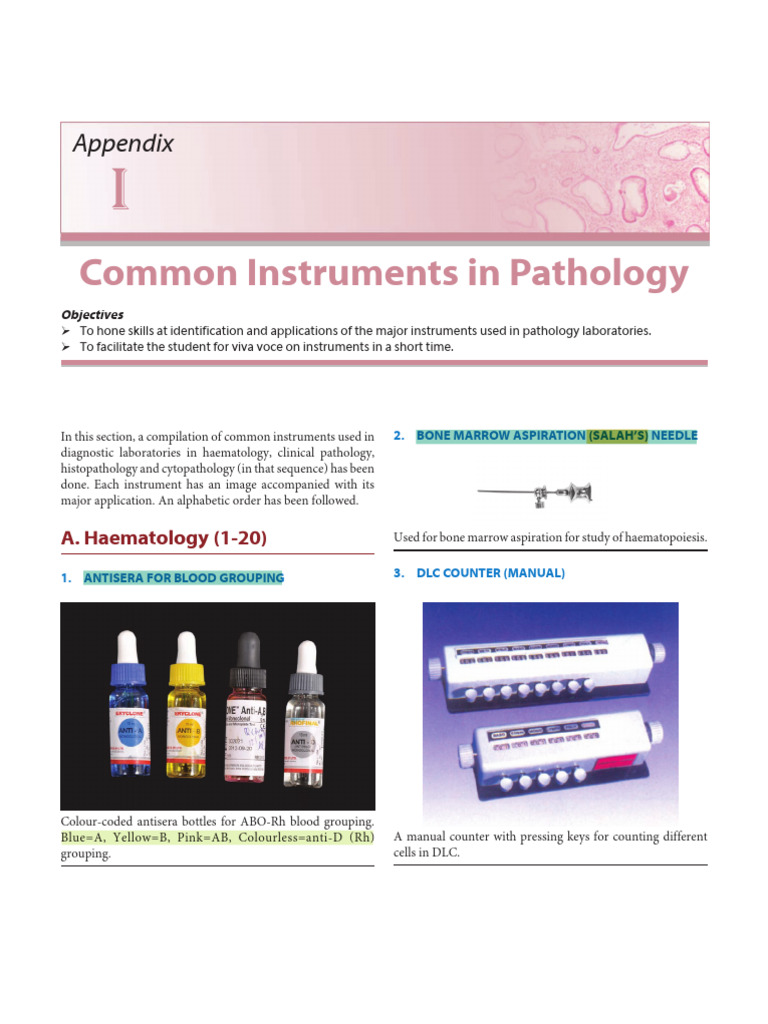 Instrument Spotters (1) | PDF | Pathology | Red Blood Cell
