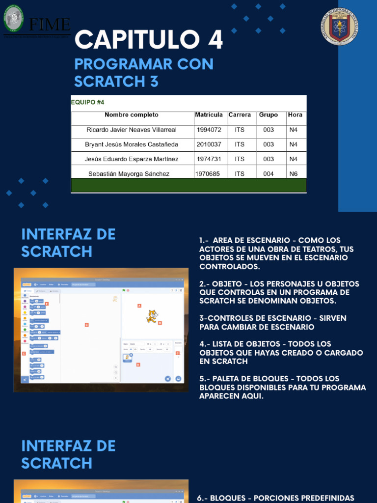 Cap4_EQUIPO4_PRESENTACION | PDF | Scratch (lenguaje de programación) | Tiro al arco
