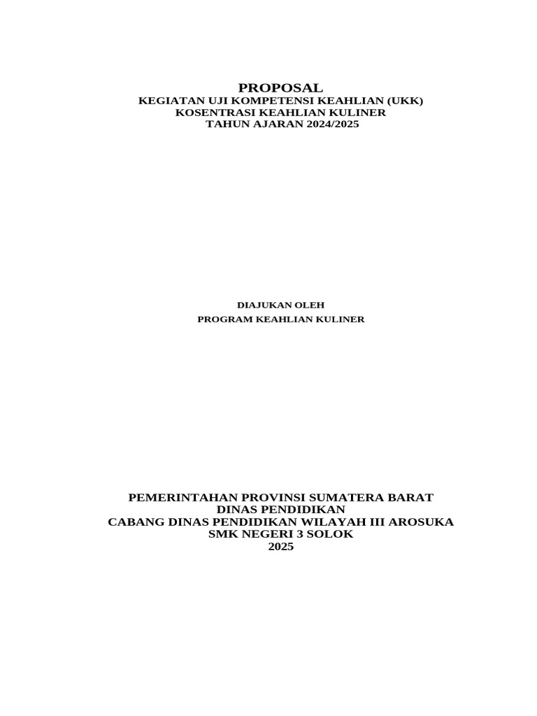 Rancangan Proposal Ukk DPB 2025 | PDF