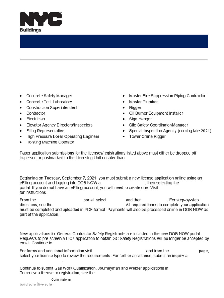 Dob Now New License Appl SN | PDF