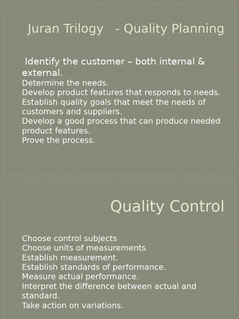 Juran Trilogy | PDF