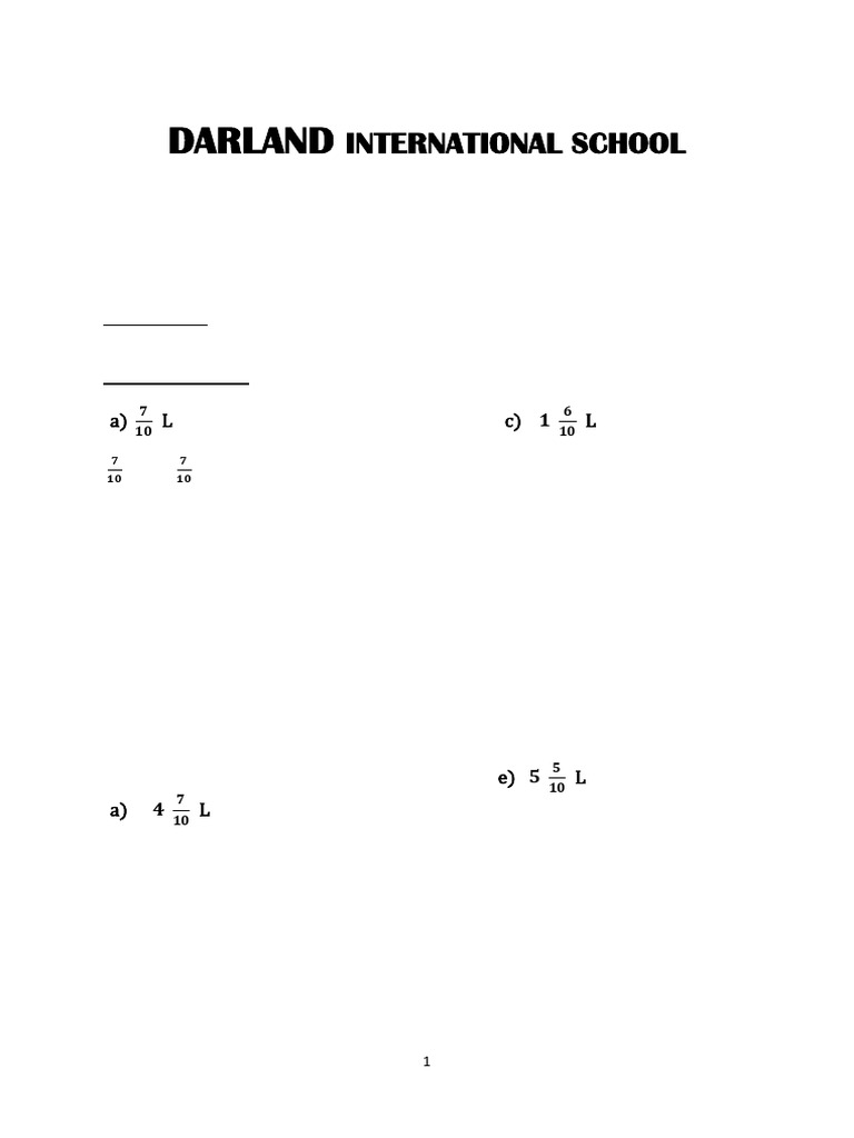STD 3 Mathematics Worksheets | PDF