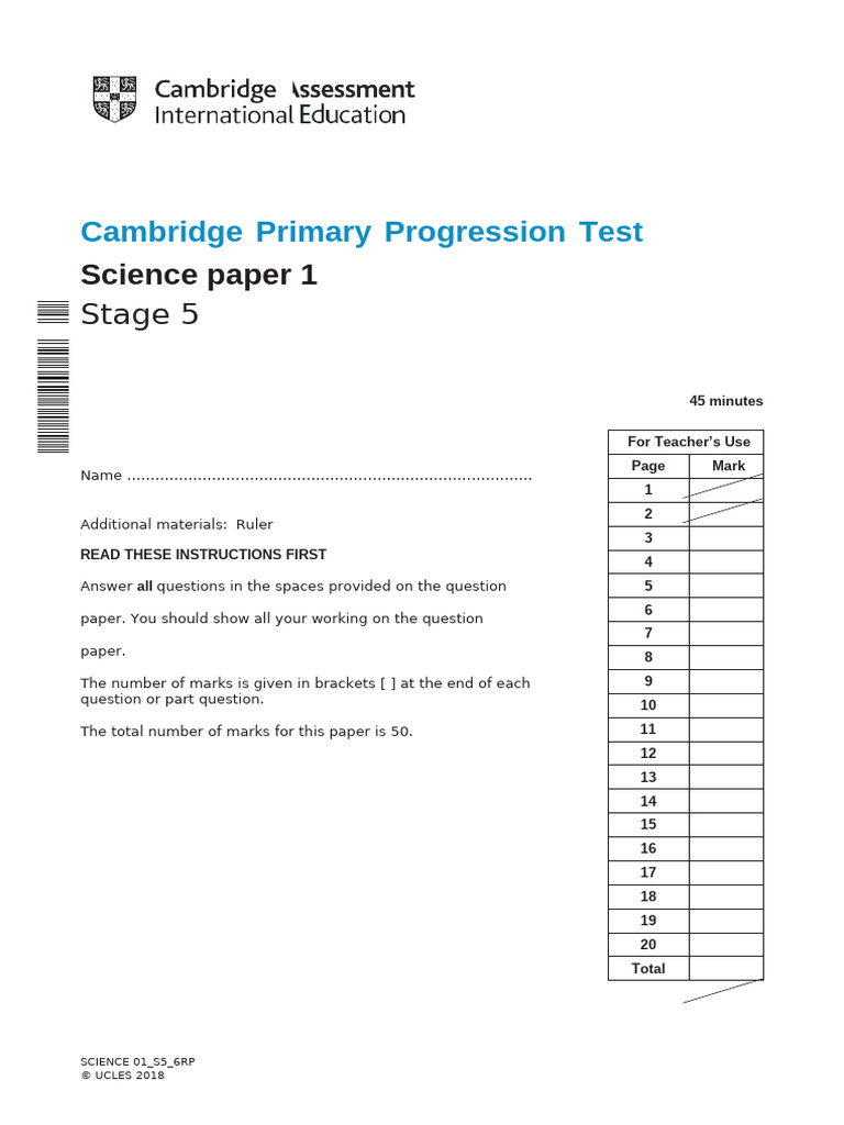 Stage 5 Science Progression Test | PDF | Flowers | Petal