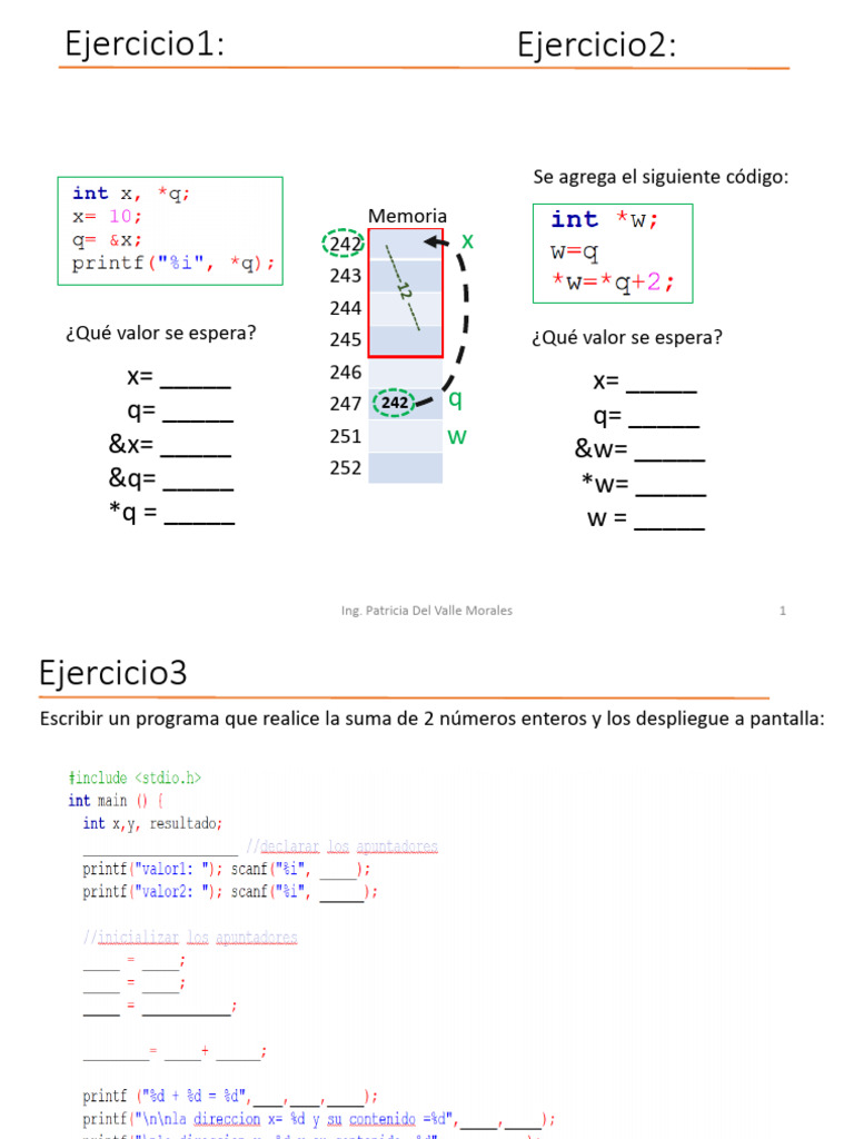 Ejercicios de Programación en C: Apuntadores y Arreglos | PDF