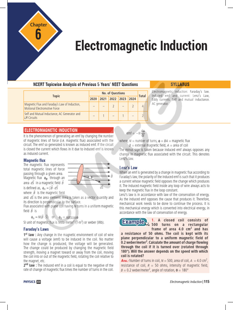 Electromagnetic Induction Explained | PDF | Electromagnetic Induction | Inductance