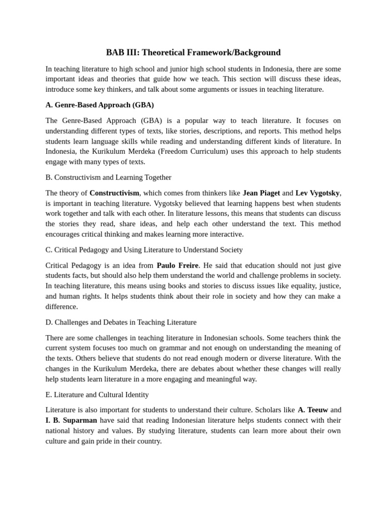 BAB III Theoretical Framework Background | PDF | Behavior Modification | Teaching