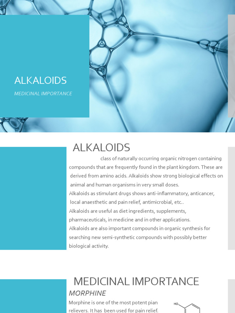 ALKALOIDS | PDF | Morphine | Analgesic