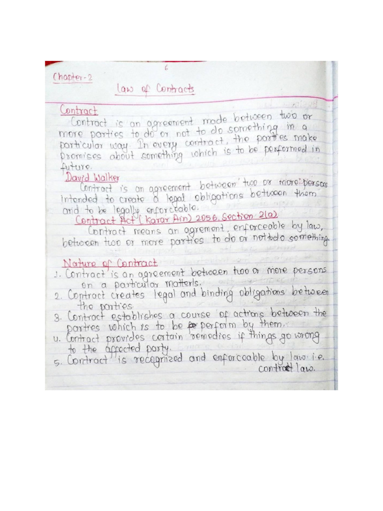 Contract Notes | PDF