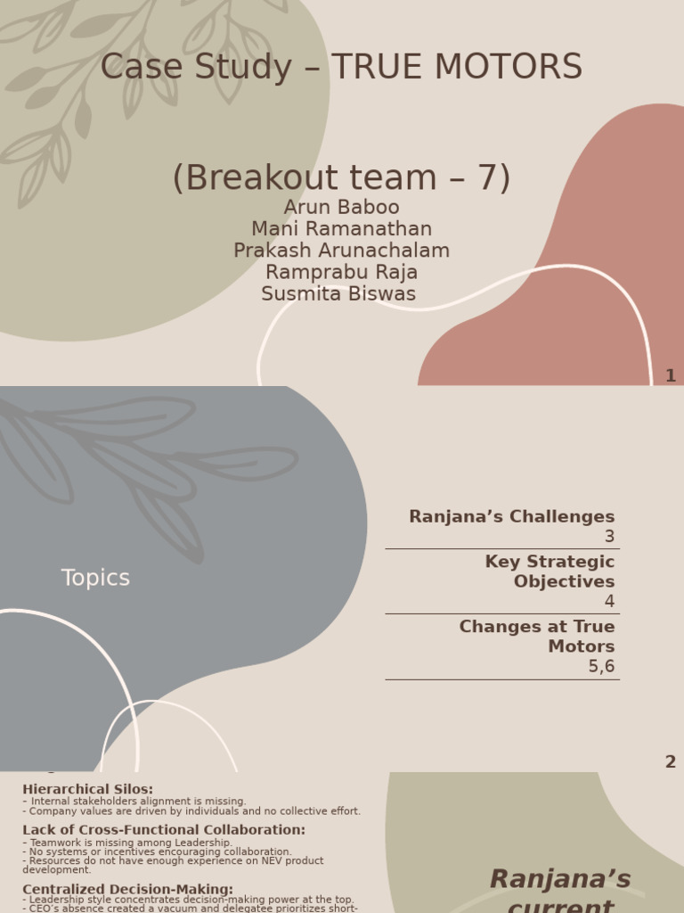 Case Study - True Motors | PDF | Innovation | Leadership