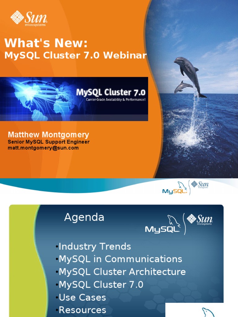 Cluster7 WhatsNew Webinar 043009 | PDF | My Sql | Scalability