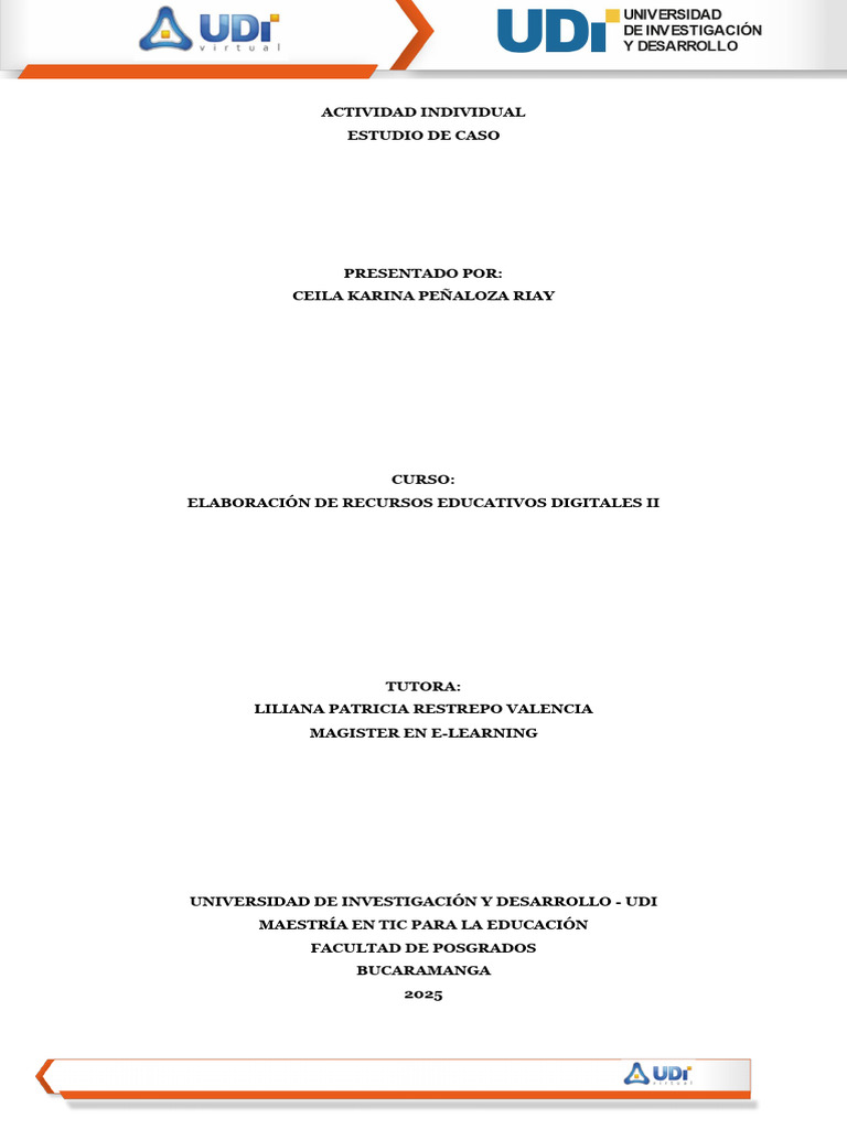 Anexo 1 - Actividad Individual Ceila Karina Peñaloza Riay | PDF ...