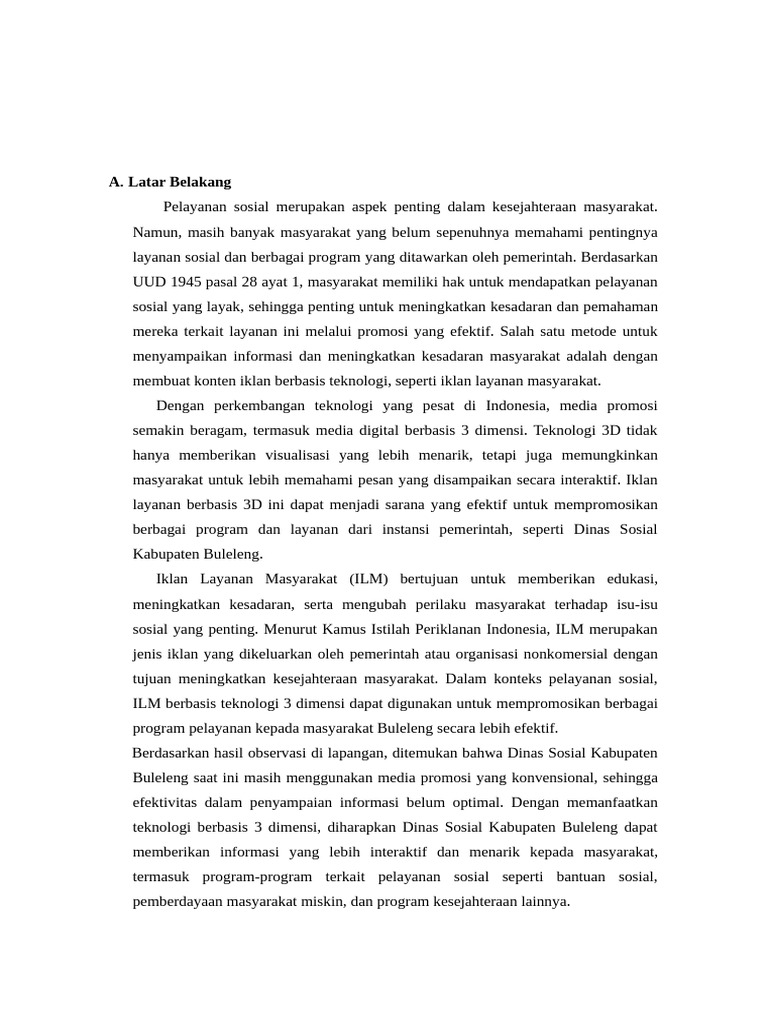 Iklan Sosial 3D Buleleng | PDF