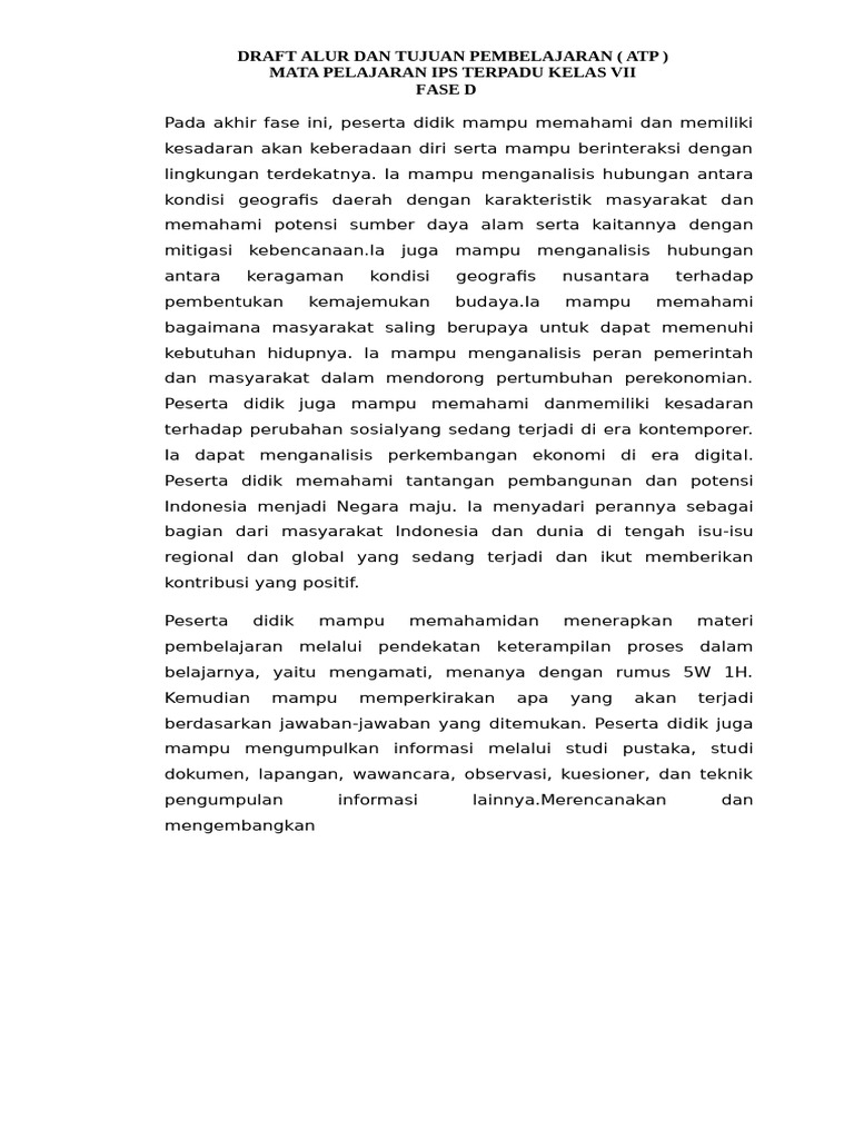 ATP IPS KELAS 7 Ok | PDF