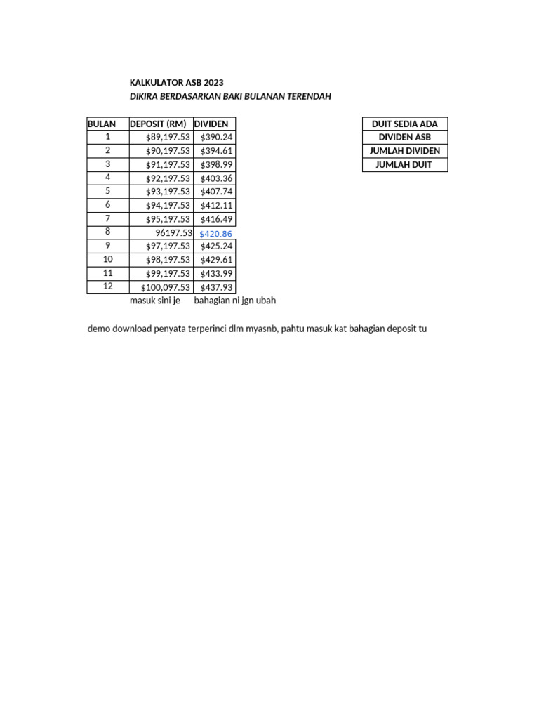 Calculator ASB | PDF