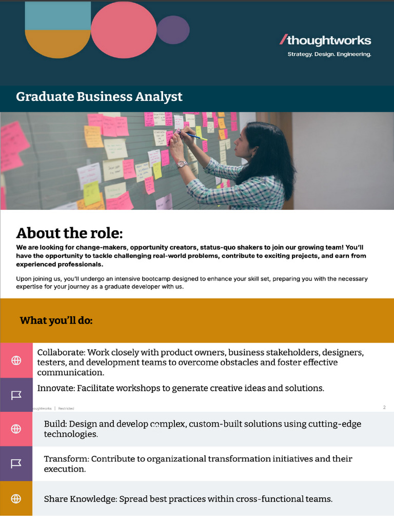 New Graduate Consultant - Business Analyst Job Description | PDF