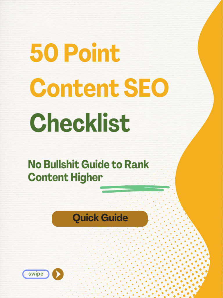50-Point Content SEO Checklist | PDF | Search Engine Optimization ...