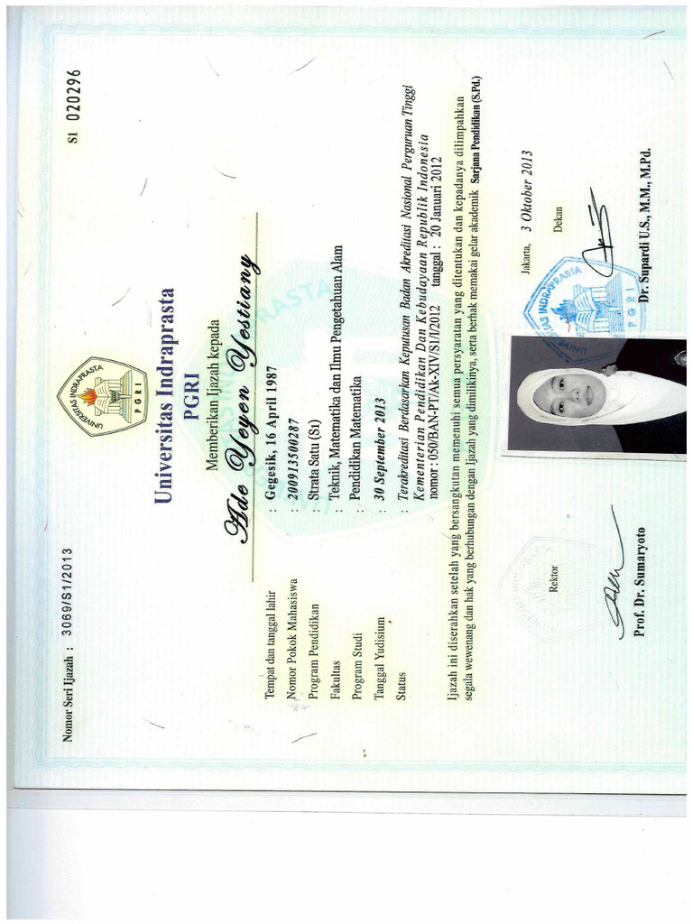 IJAZAH Yeyen | PDF
