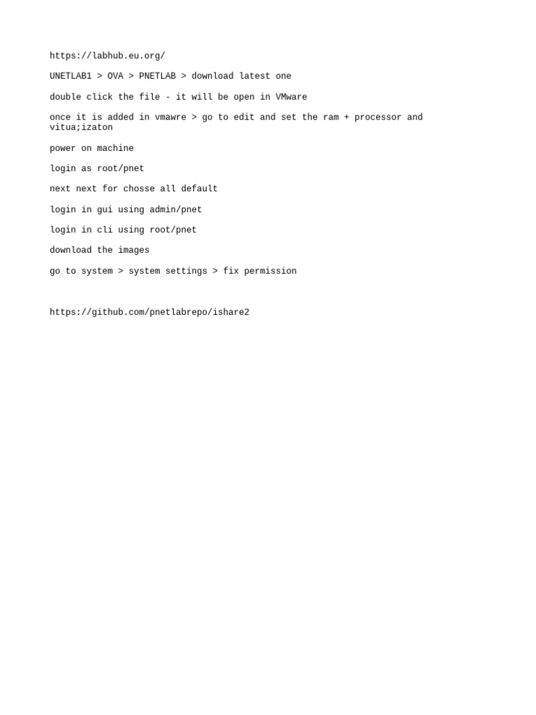 Pnet Lab Setup | PDF