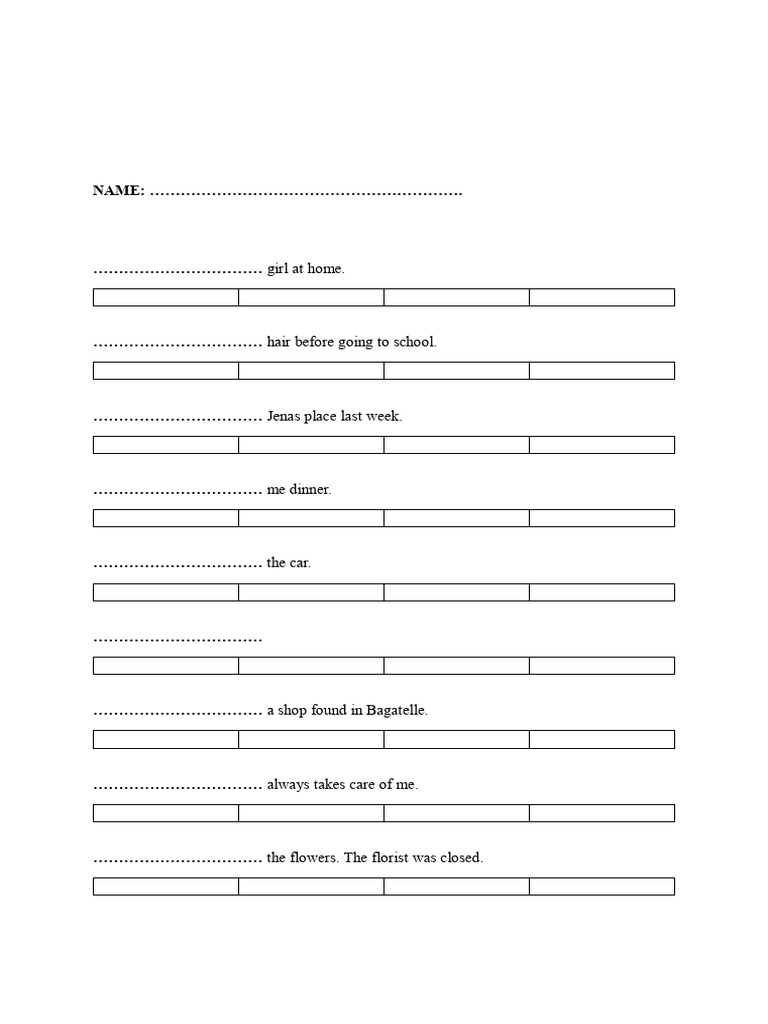 Incomplete Sentences & Marking Scheme | PDF